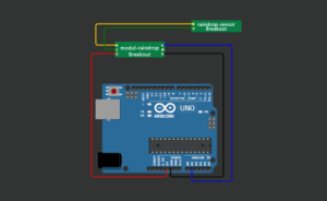 Proyek Arduino UNO + Sensor Hujan - Labrobotika